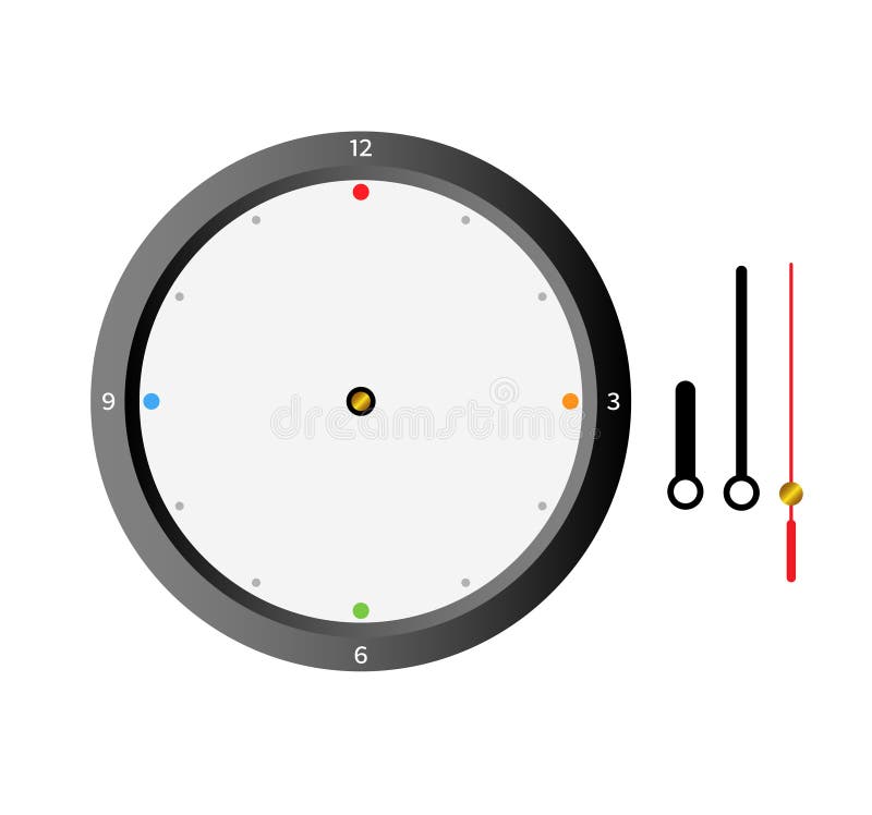 Analog Clock Time From All Day Template Stock Illustration Illustration Of Design Vector