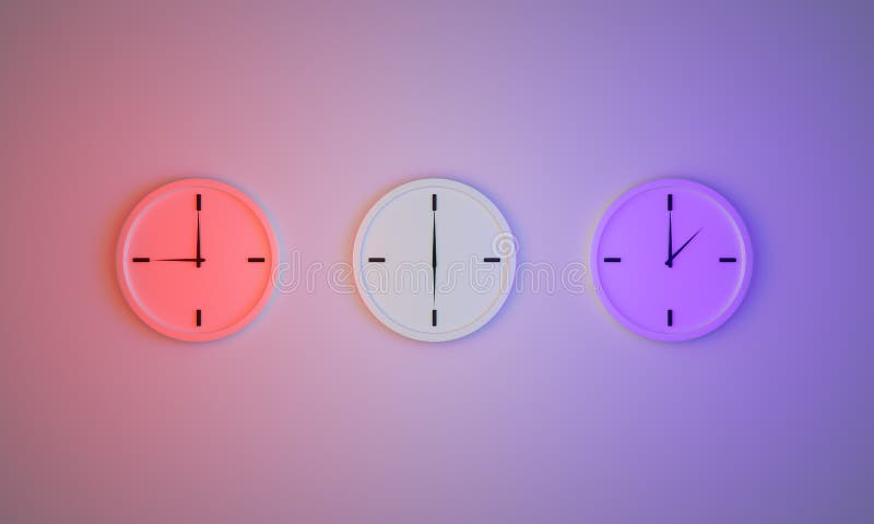 Analog Clock Time Concept on Modern Pastel Style Background, Simple for ...