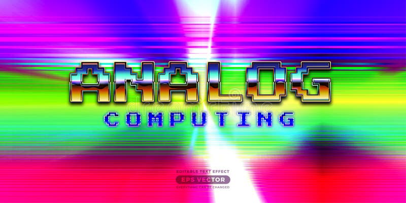 Analog Computing Editable Text Effect Retro Style with Vibrant Theme ...