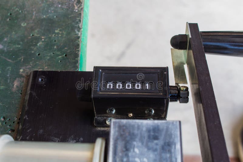 The Analog Counter Machine Type Lever Stock Photo - Image of number ...