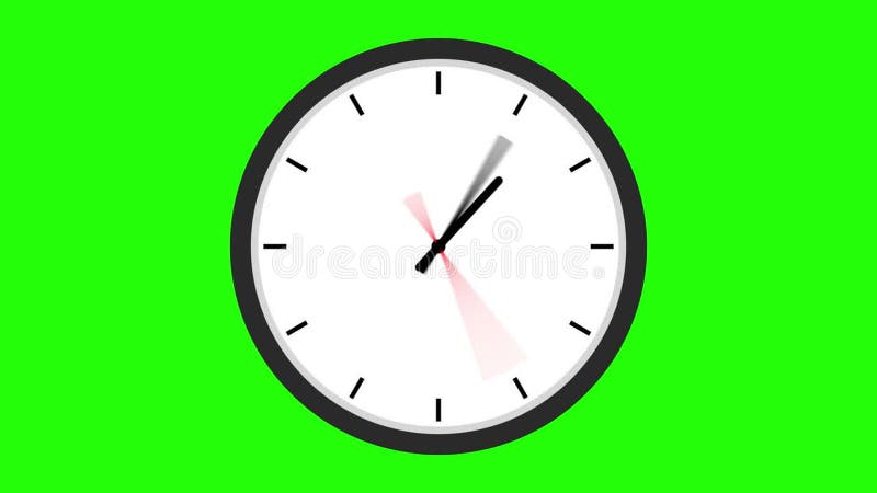 Analog and Digital Clock Animation on 9 Clock Green Screen Stock Video ...