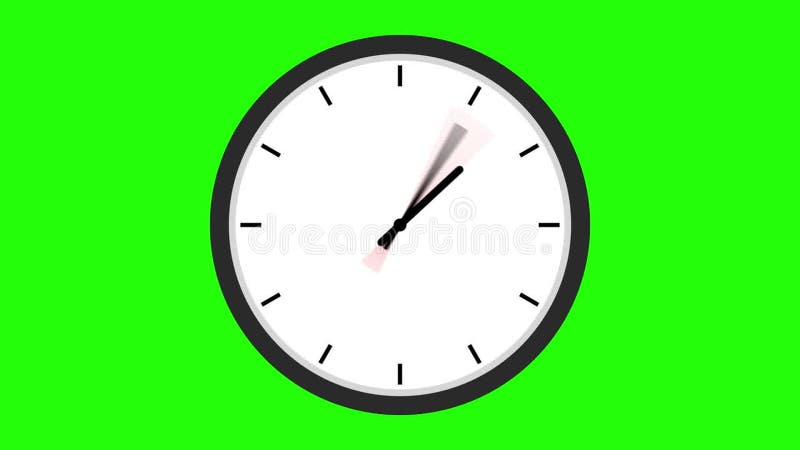 Analog and Digital Clock Animation on Clock Green Screen Stock Video ...