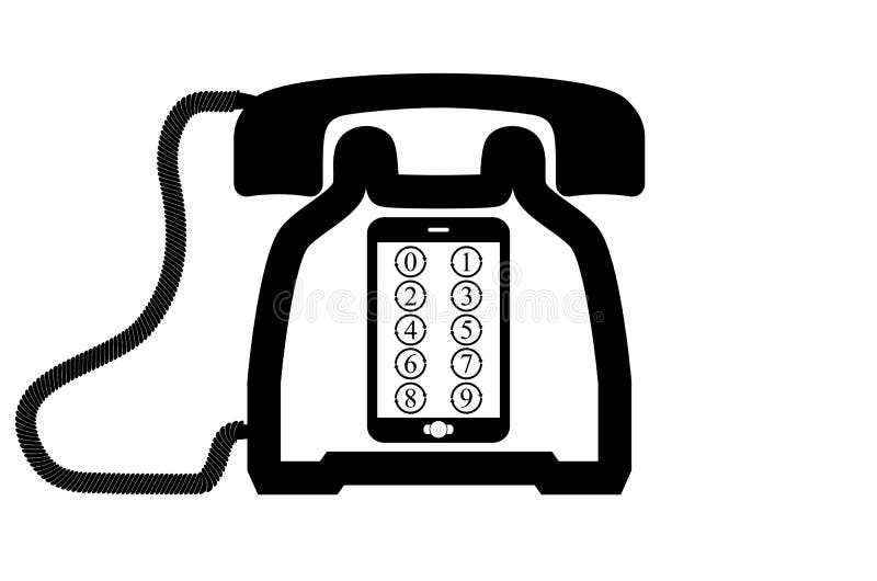 Analog And Digital Telephones Stock Vector - Illustration of magic ...