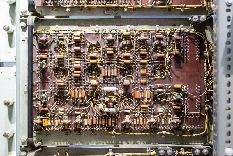 Vintage Control Panel in Computer Museum Editorial Image - Image of ...