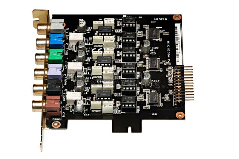 Analog Electronics Audio Expansion Card for Computer Editorial Stock ...