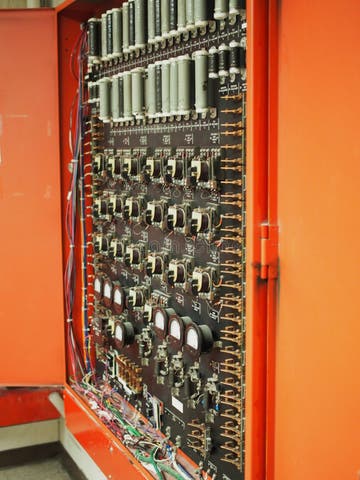 Analog Fire Alarm Panel from 1970 S Stock Photo - Image of relays ...