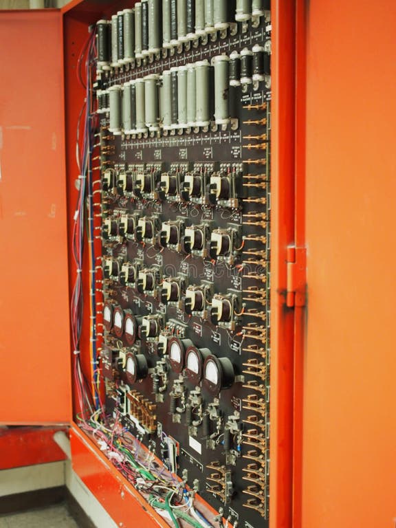 Analog Fire Alarm Panel from 1970 S Stock Photo - Image of relays ...