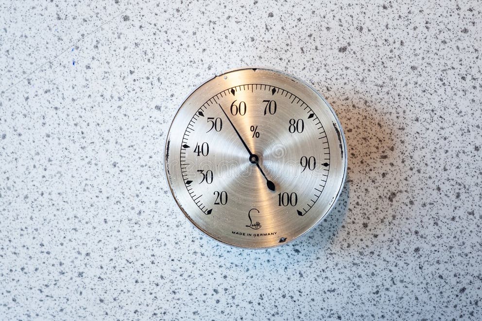 Analog humidity meter. stock image. Image of analog - 368192787