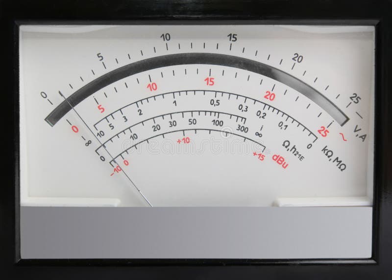 Vintage Old Analog Volt Meter Scale of Measurement Device Stock Photo ...
