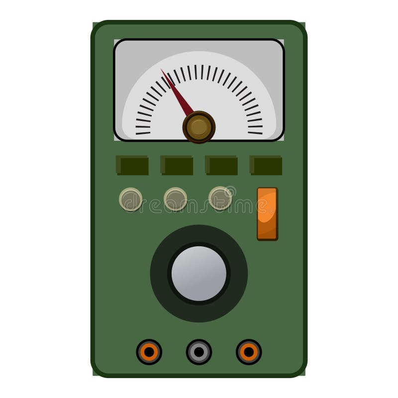 Analog Measuring Device with Buttons and Knobs Showing Current Value on ...