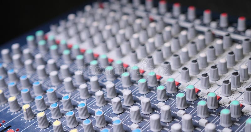 Analog Mixing Console at Recording Sound Studio Studio Stock Footage ...
