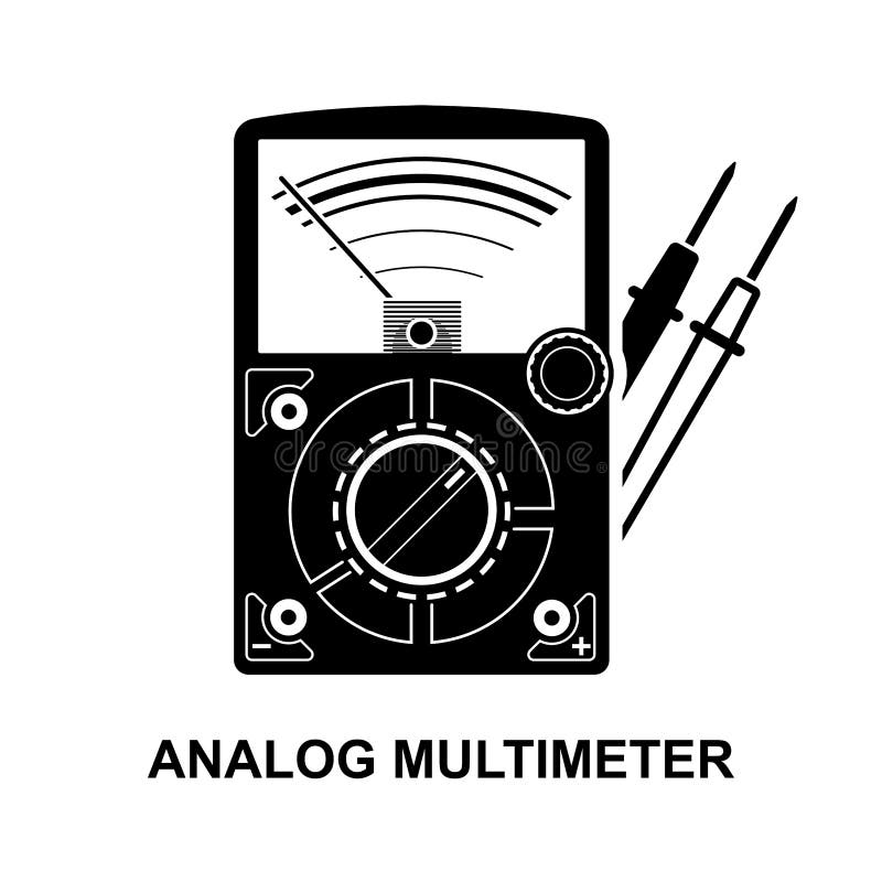 Analog Multimeter Icon Isolated on White Background Stock Illustration ...
