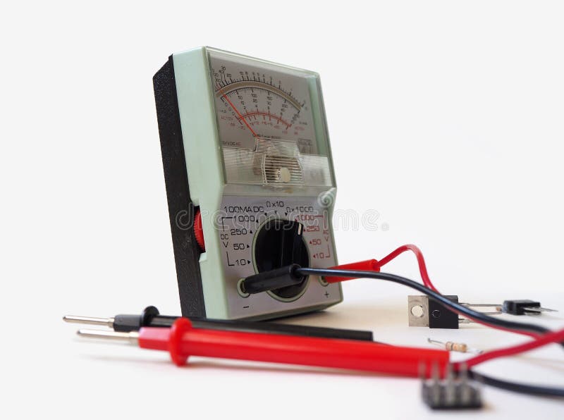 Analog Multimeter Isolated on a White Stock Photo - Image of device ...