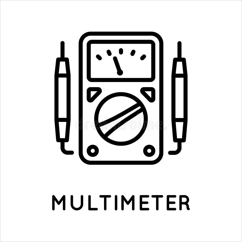 Analog Multimeter Line Icon, Tester, Measuring Instrument in Simple ... Analog Multimeter Line Icon, Tester, Measuring Instrument in Simple ...