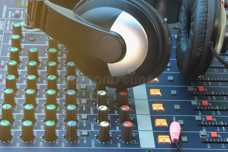 Analog Music Recording Equipment in the Control Room Stock Photo ...