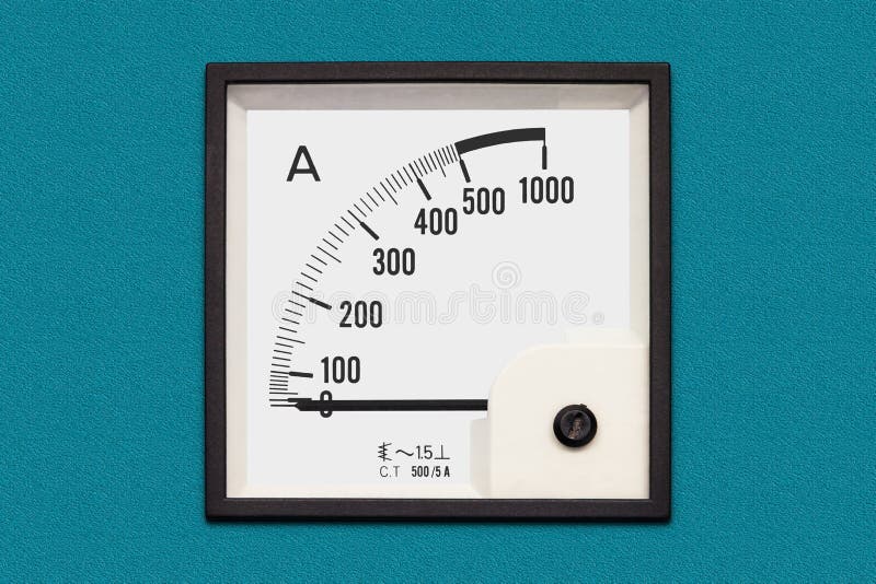 Analog panel ammeter stock photo. Image of engineering - 79277962