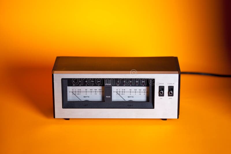 Analog Peak RMS Audio Power VU Meter with Needle and LED Stock Photo ...