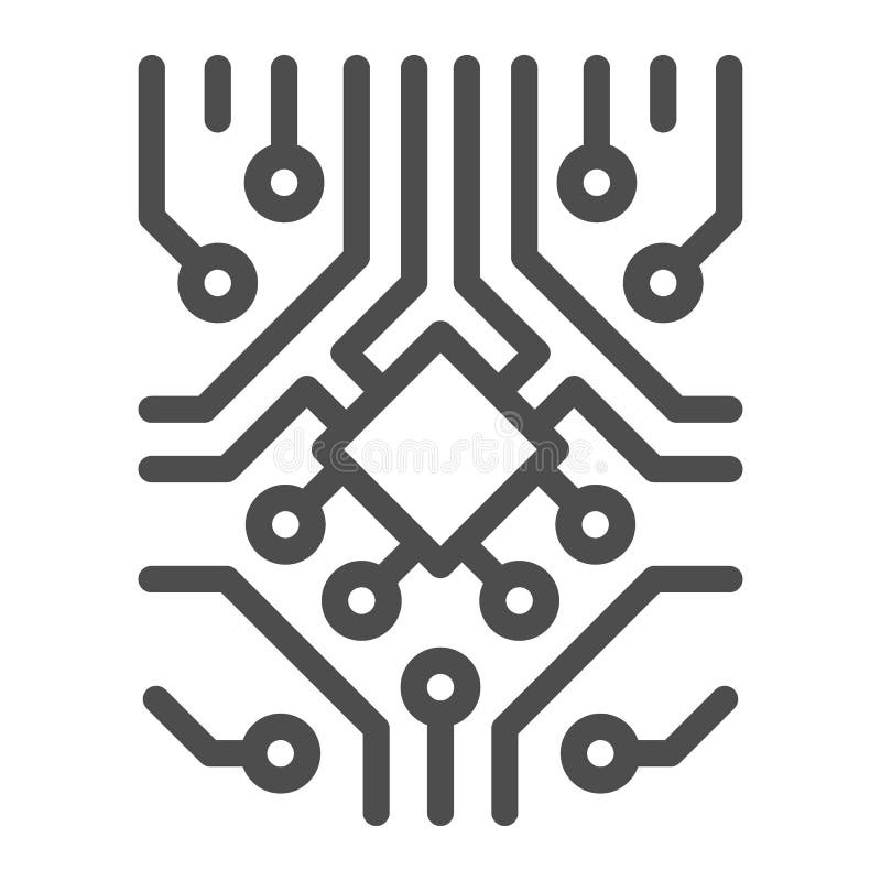 Analog Processor Circuit with Diode and Microchip Line Icon ...