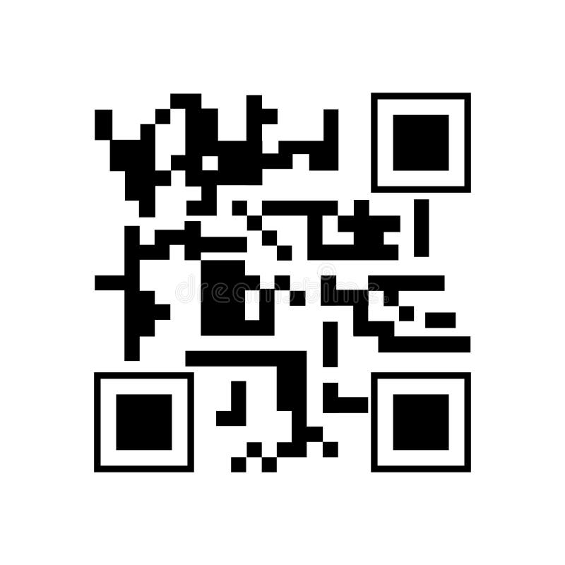 Analog Qr Code Label Cartoon Vector Illustration Stock Illustration ...