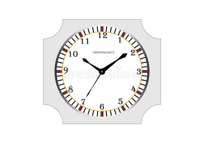 Analog Quartz Wall Clock Illustration with EPS Vector File Stock Vector ...