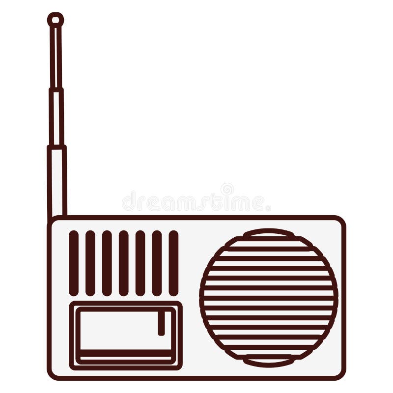 Analog radio icon image stock illustration. Illustration of sound ...