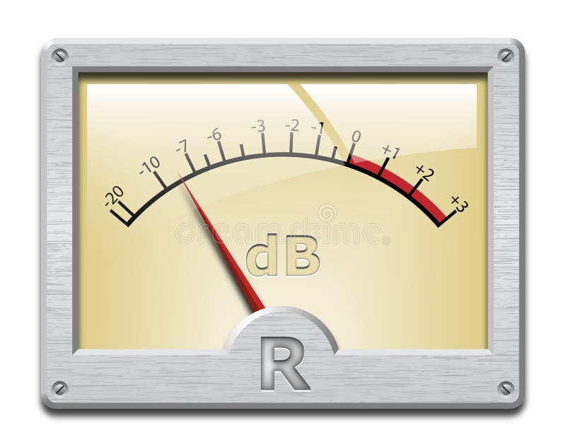 Analog Signal Meter on White Background Stock Illustration ...