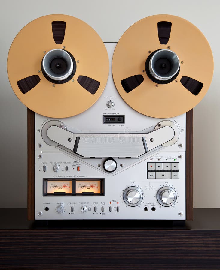 Analog Stereo Open Reel Tape Deck Recorder Stock Photo - Image of ...