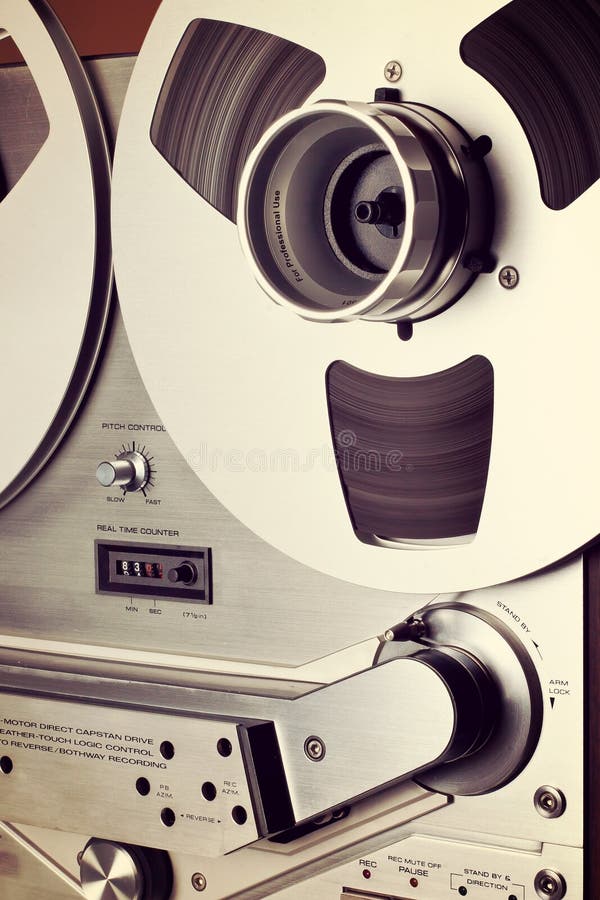Analog Stereo Open Reel Tape Deck Recorder Spool Stock Image - Image of ...