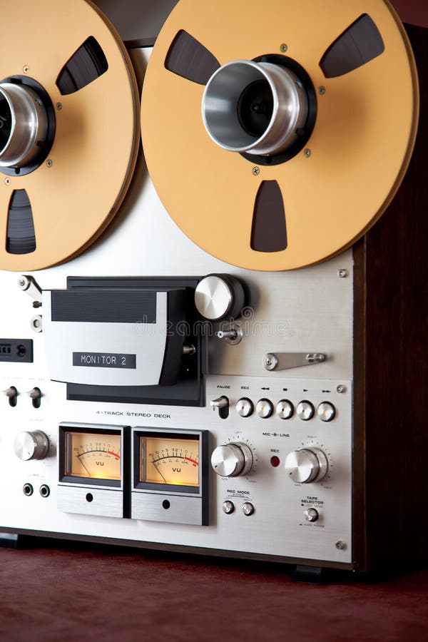 Analog Stereo Open Reel Tape Deck Recorder Vintage Stock Image Image Of Meter Archive 43288781