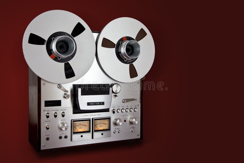 Analog Stereo Open Reel Tape Deck Recorder Vintage Stock Photo - Image ...