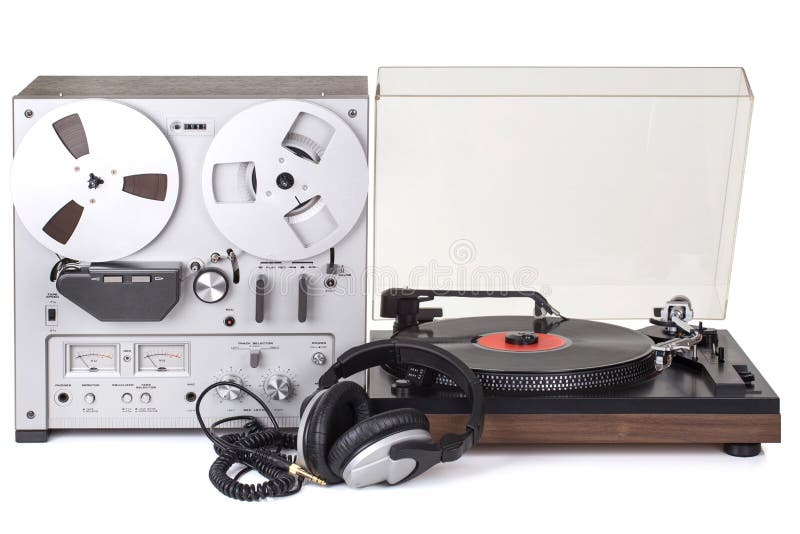 Analog Stereo Reel Tape Recorder Player Stock Image - Image of recorder ...