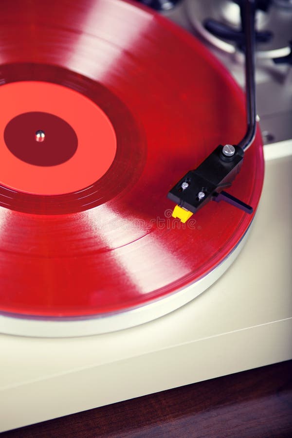 Analog Stereo Turntable Vinyl Record Player Stock Photo - Image of ...
