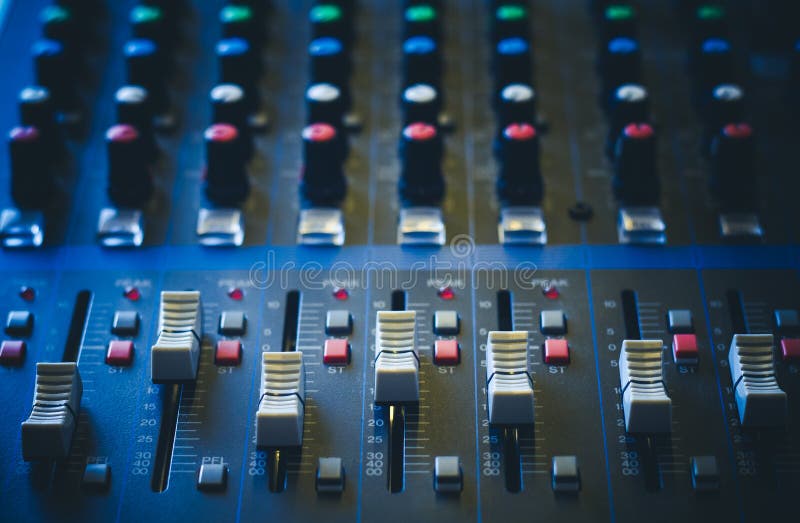 The analog studio mixer stock photo. Image of loud, audio - 81616794
