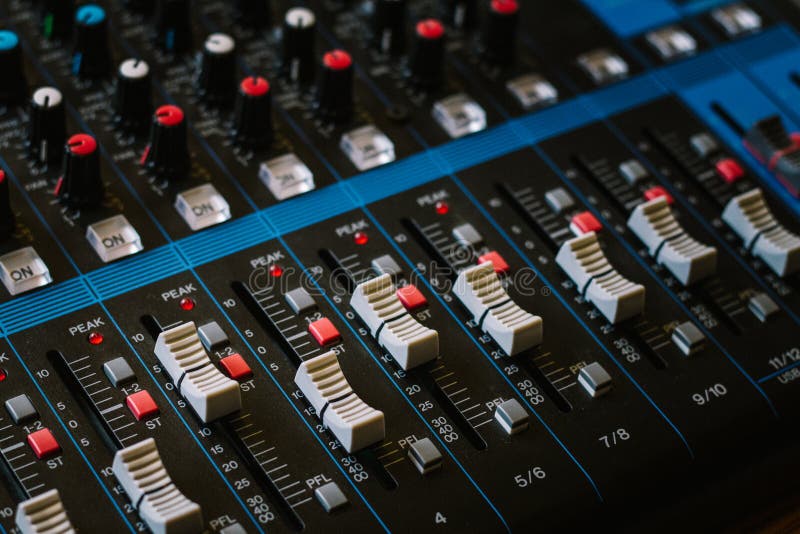 The analog studio mixer stock image. Image of channel - 81832433