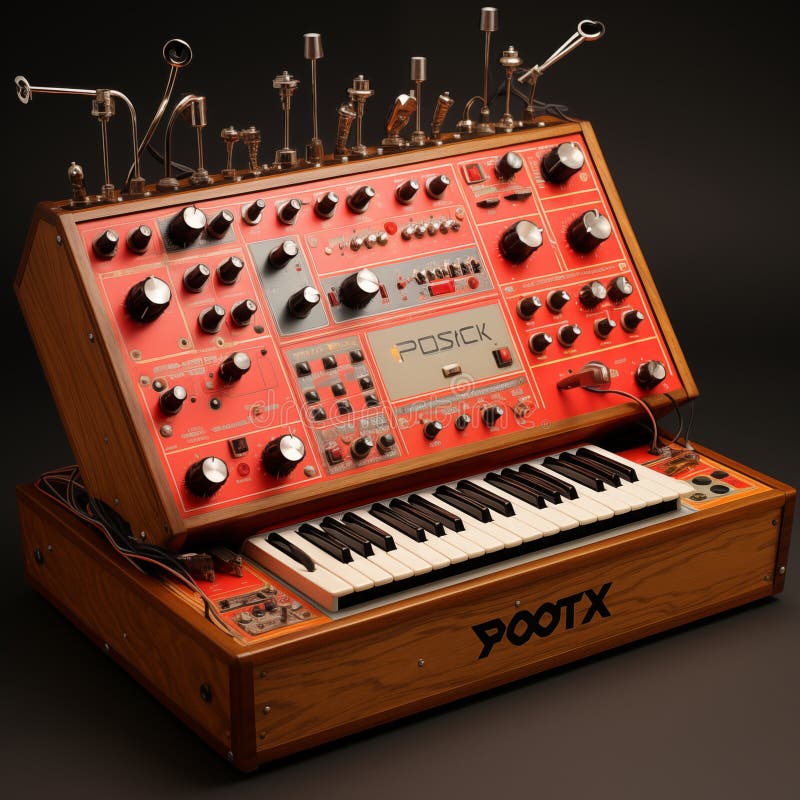 Analog synthesizer stock illustration. Illustration of electronics ...