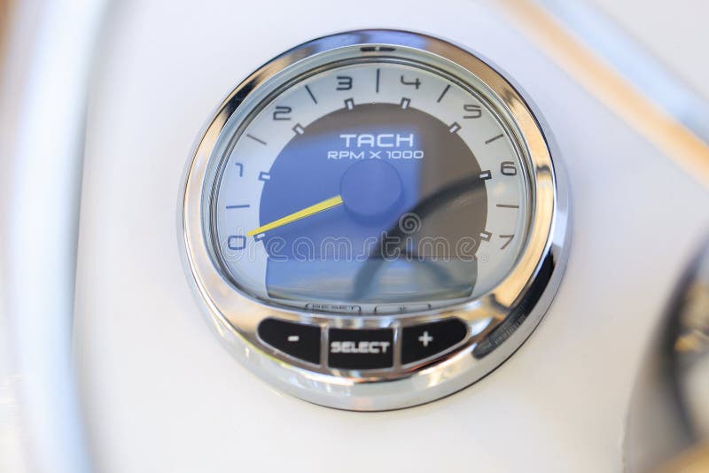 Analog Tachometer on the White Dashboard Control Panel of the Motor ...