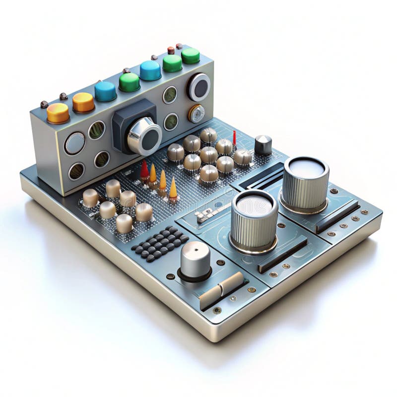 Analog Technology 3D Illustration Isolated Stock Illustration ...