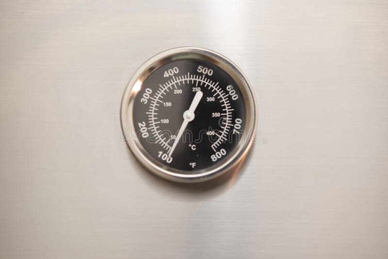 Analog Temperature Gauge on a White Surface Stock Photo - Image of ...