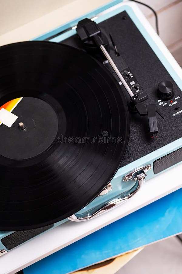 Analog Vinyl Record Player with Disc. Modern Turntable Audio Equipment ...