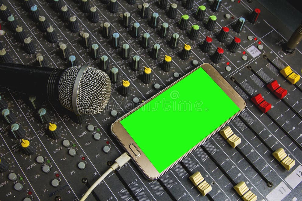 Analog Voice Recorder with Digital Mobile Phone Stock Image - Image of ...