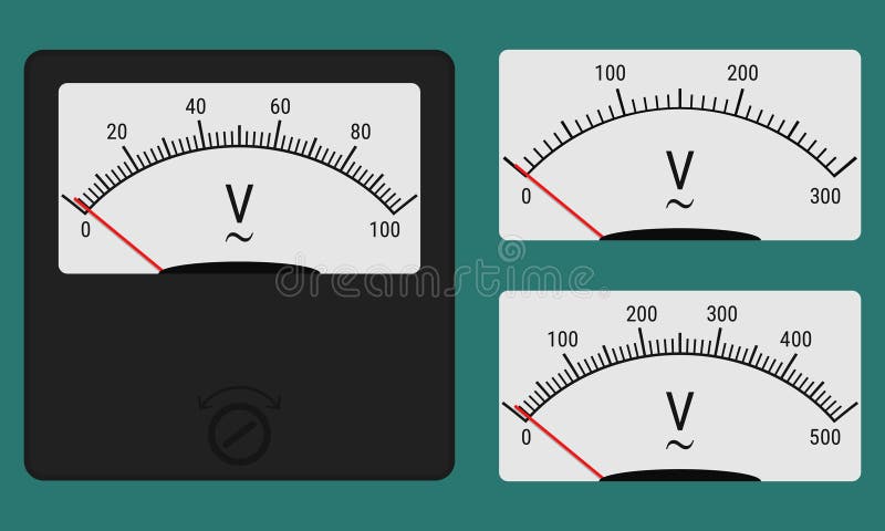 Analog Voltmeter with Customized Scale Markings and Gauge Faces Stock ...
