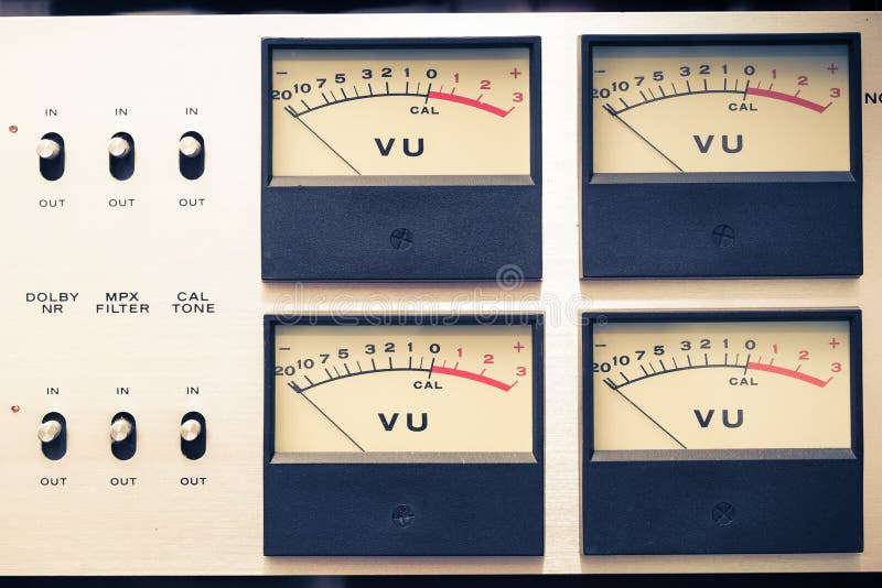 Analog volume meter stock photo. Image of electrical - 26133510