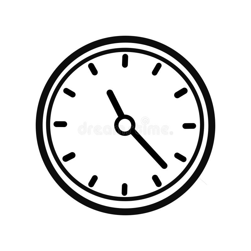 Analog Wall Clock Icon Image Stock Image - Image of clock, wall: 343307171
