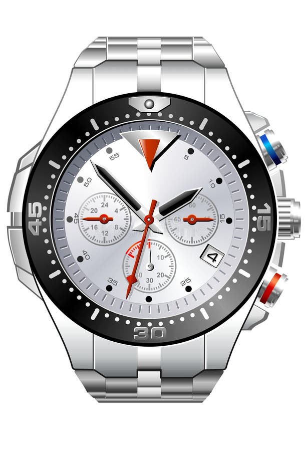 Analog Watch stock vector. Illustration of date, minute - 11614097