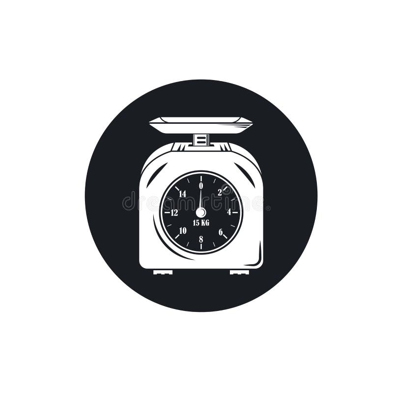 Analog Weighing Scale Icon Vector Concept Design Stock Vector ...