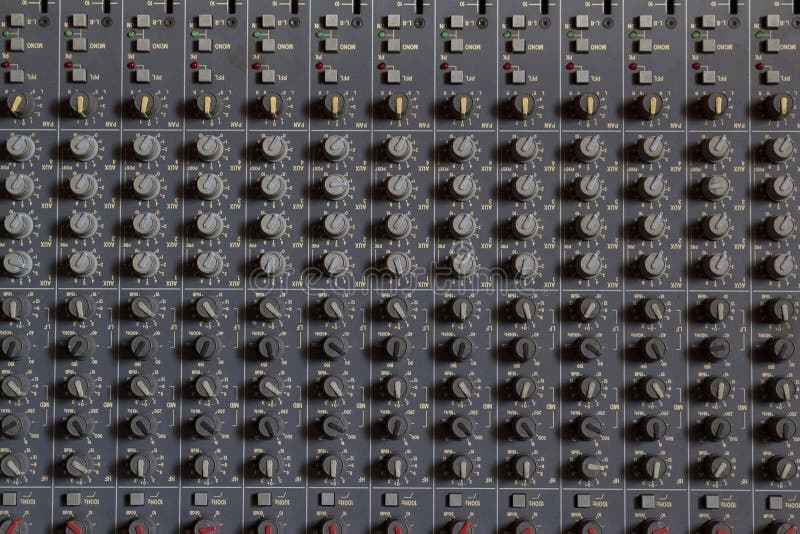 Analogic mixer setup stock photo. Image of professional - 111156456