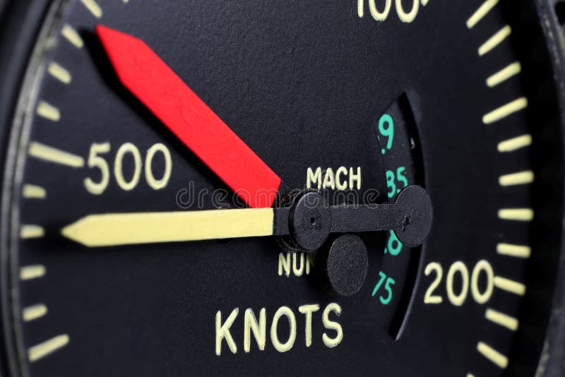 Analogue Airspeed Indicator Stock Image - Image of airplane, indicator ...