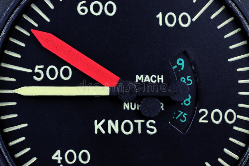 Analogue Airspeed Indicator Stock Image - Image of needle, instruments ...