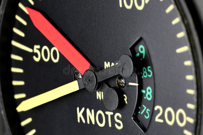 Analogue Airspeed Indicator Stock Image - Image of aviation, analogous ...