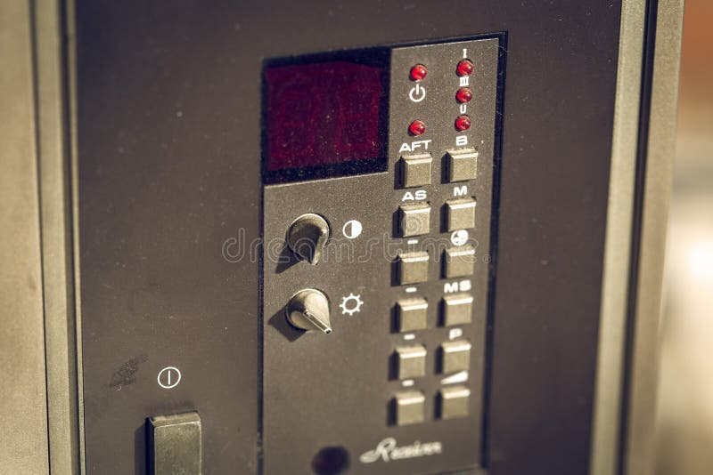Analogue Button Panel on a Retro Television Stock Photo - Image of ...